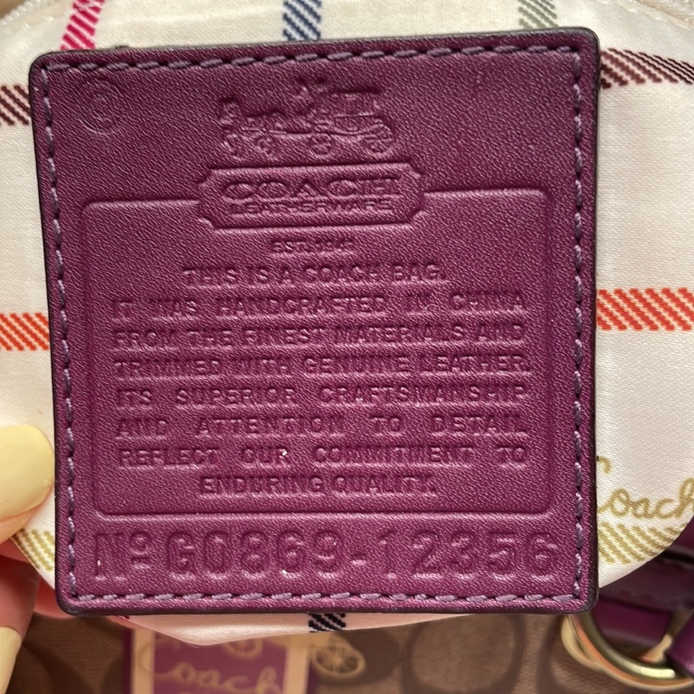 Coach Est. 1941 Purple With Signature Canvas - Gem
